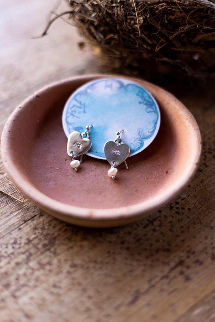 Flick Pope ~ Flick Hanging Heart with Pearl (Silver) – The Evandale ...